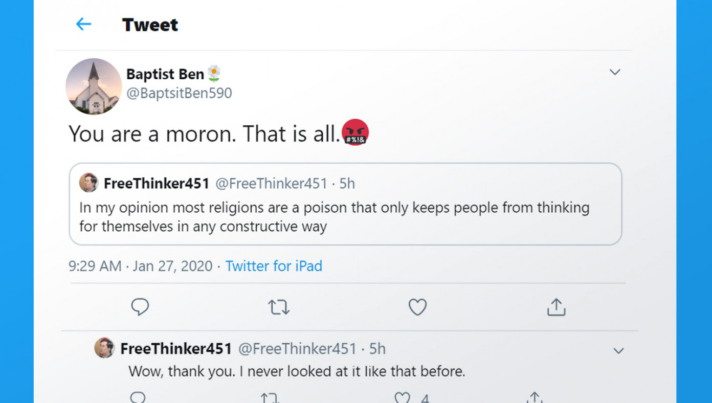 Man Led To Christ After Christian In Comments Section Declares Him Total Moron Babylon Bee